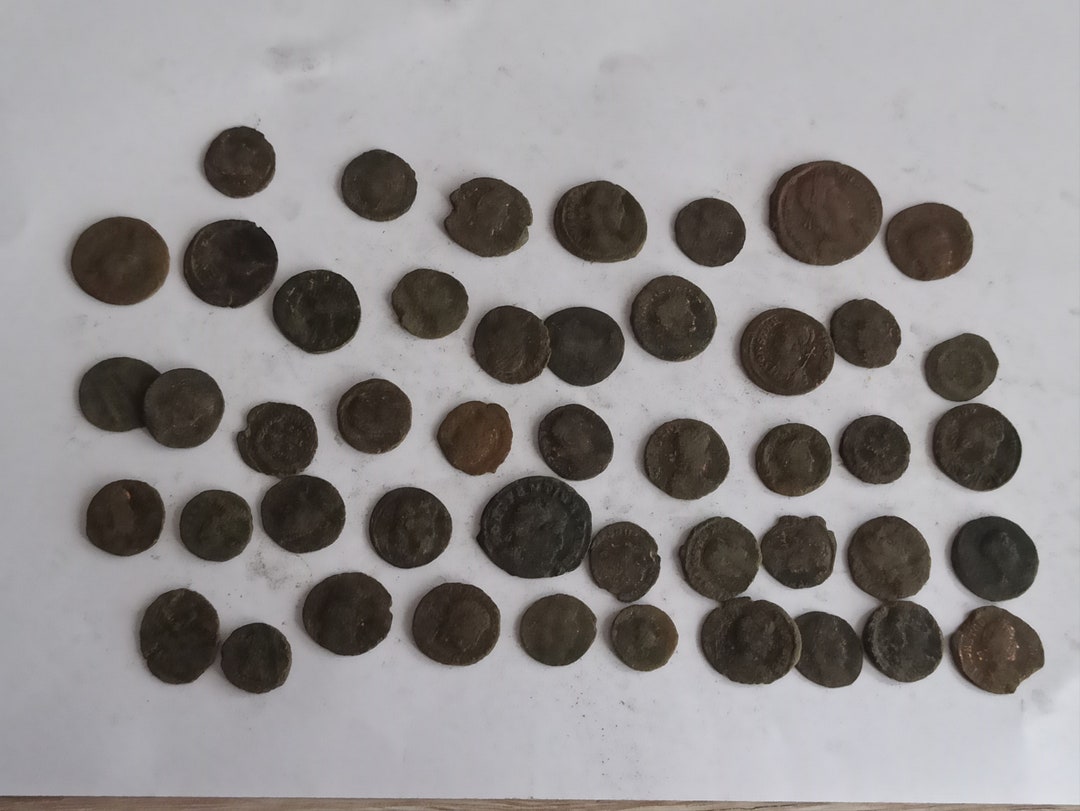 Lot of 47 Ancient Roman Bronze Coins 200-400 Ad - Etsy