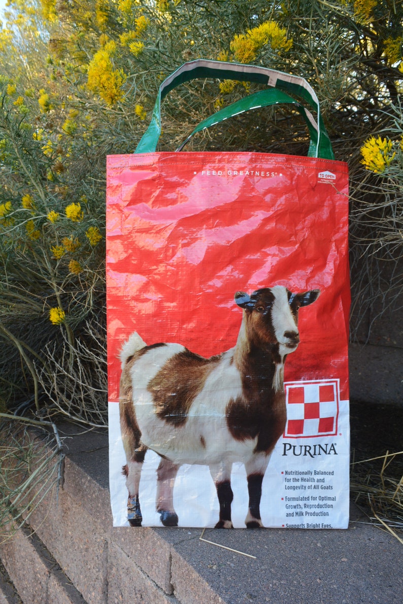 Upcycled Feed Bag Tote. RECYCLED FEED BAGS Totes, Reusable Tote Bag ...