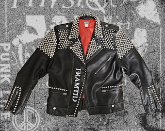VEGAN LEATHER Crust Punk Jacket Disclose Framtid Physique D VEGAN LEATHER Crust Punk Jacket Disclose Framtid Physique D