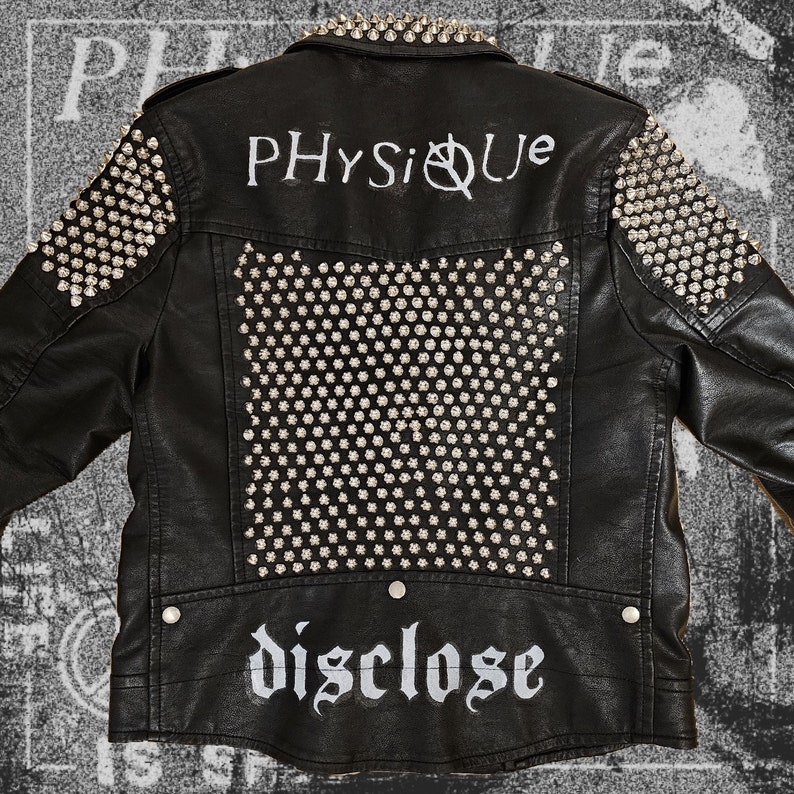 VEGAN LEATHER Crust Punk Jacket Disclose Framtid Physique D-beat Noise ...