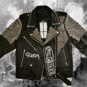 CUSTOM ORDER Jackets Vests Studded Leather Punk Crust Metal Alternative ...