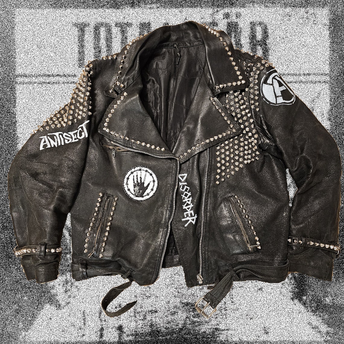 Punk Vintage 90s 2000s Jacket Oryginal D-beat Crust Biker TOTALITAR ...