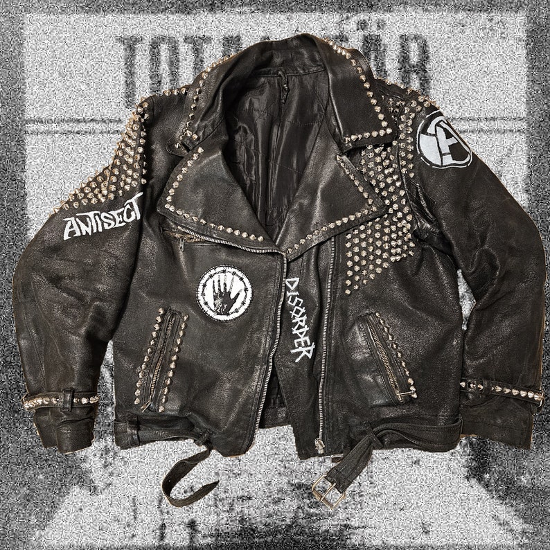 Punk Vintage 90s 2000s Jacket Oryginal D-beat Crust Biker TOTALITAR ...