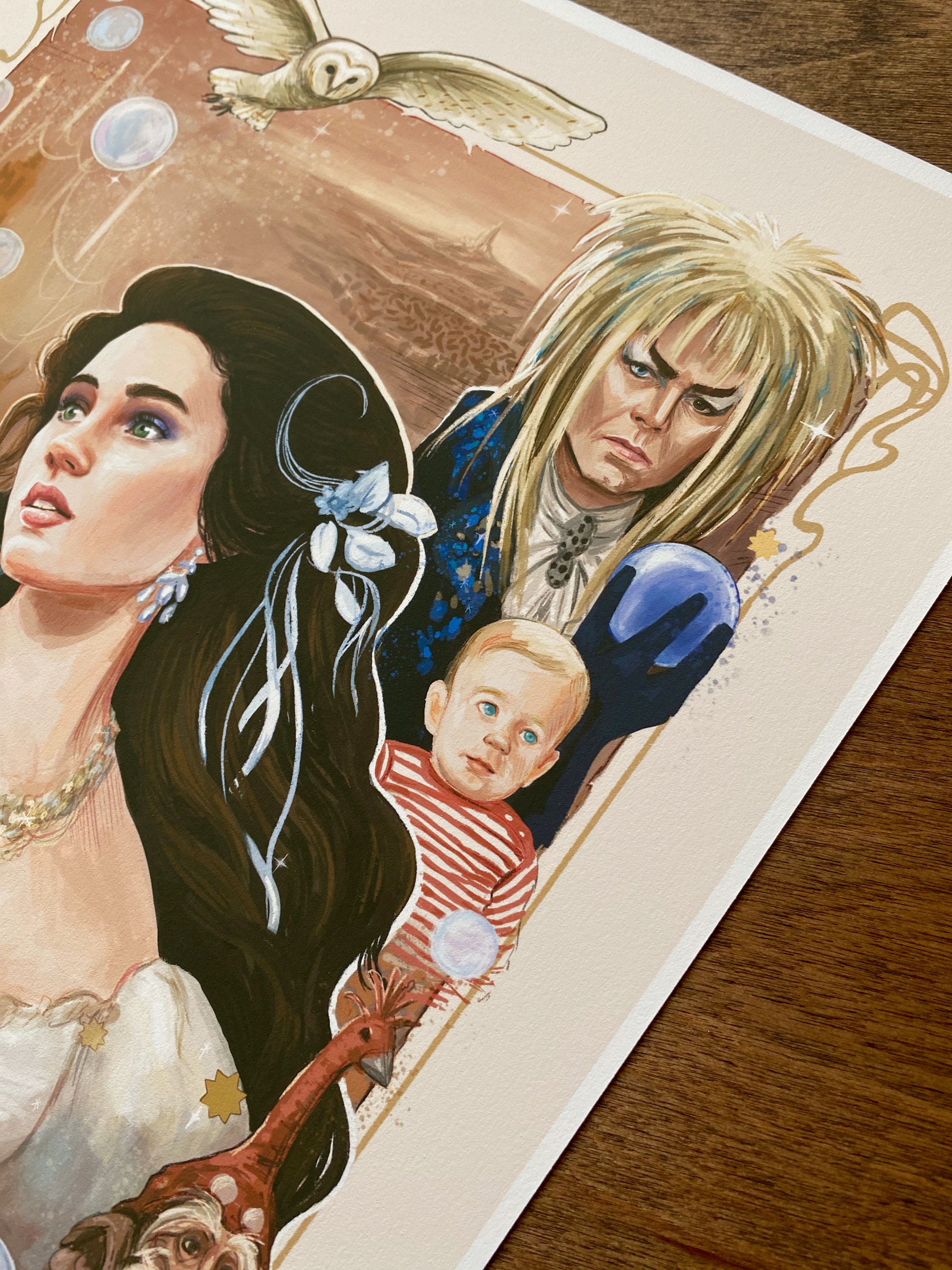 Labyrinth Art Print, 11x14 Inches, Labyrinth Fan Art, Art Nouveau Movie ...