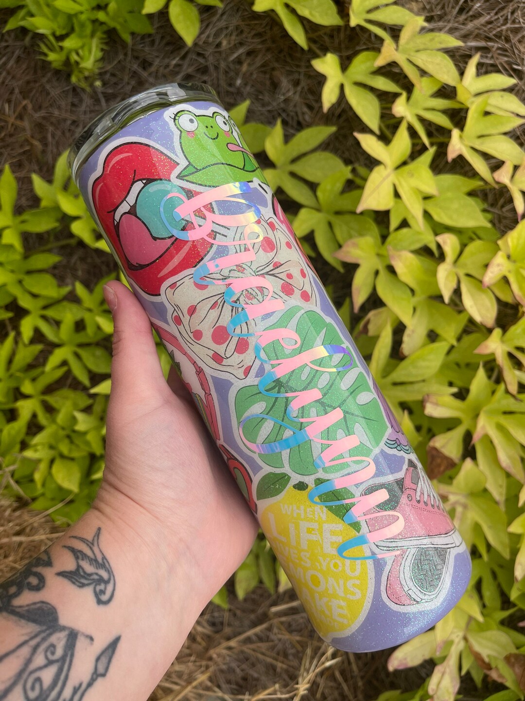 VSCO Girl Glitter Epoxy Tumbler - Etsy