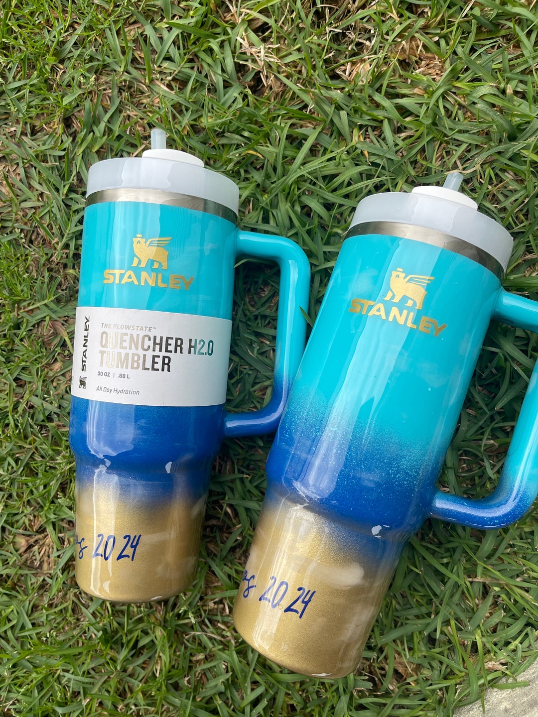 Customized Stanley Tumbler |beach Inspired NO GLITTER Tumbler ...