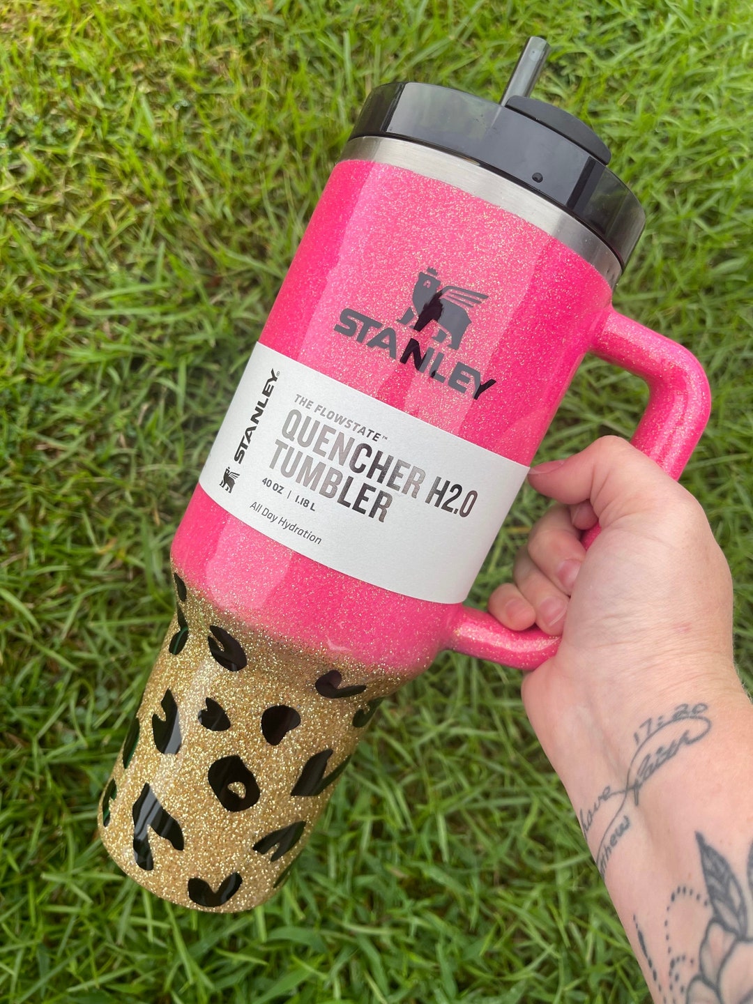 Customized Stanley Tumbler |LEOPARD PRINT Tumbler 40oz | Personalized ...