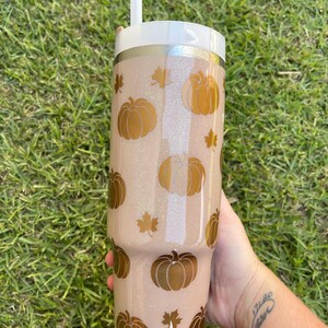 Almond Rose Stanley Tumbler 40oz or 30oz: Copper Pumpkin Fall Tumbler ...