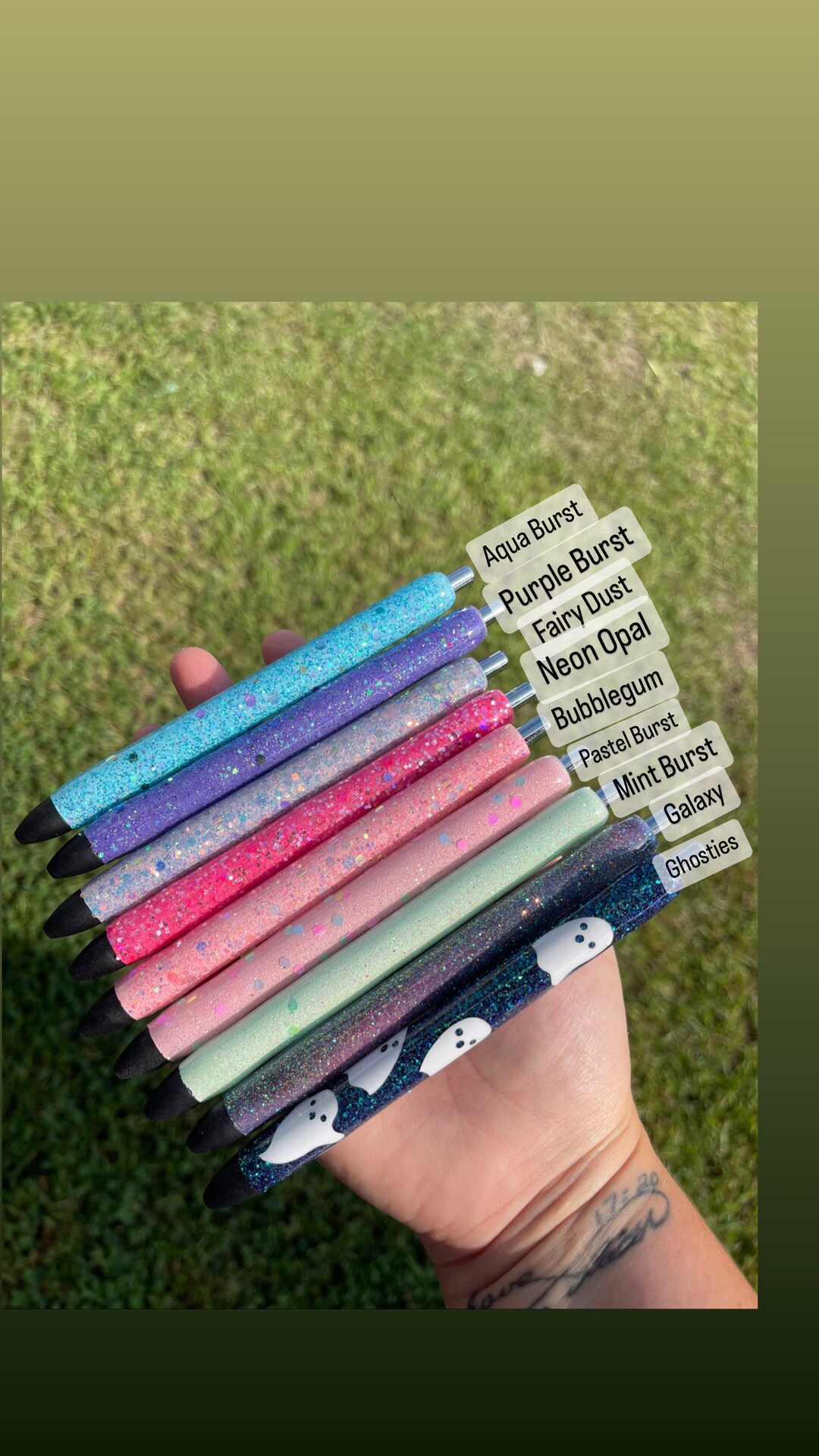 Custom Glitter Inkjoy Gel Pens 0.7 - Refillable - Personalized - Resin ...