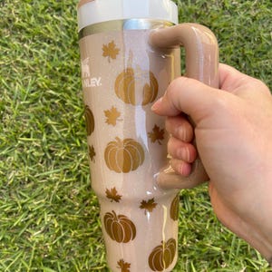 Almond Rose Stanley Tumbler 40oz or 30oz: Copper Pumpkin Fall Tumbler ...