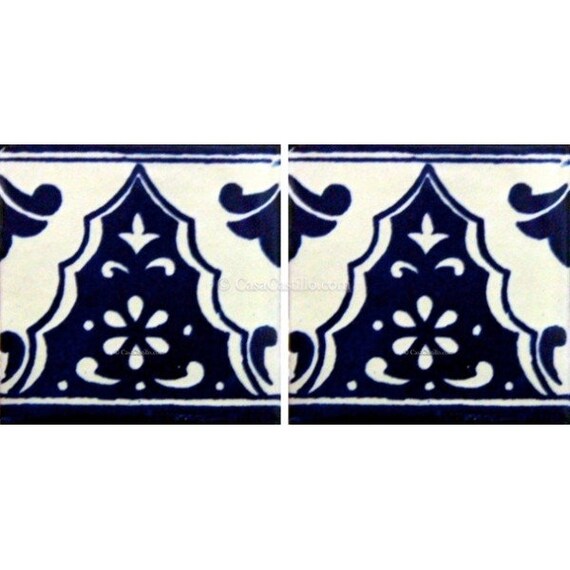 Mexican Talavera Ceramic Tiles Border Handcrafted Tula | Etsy