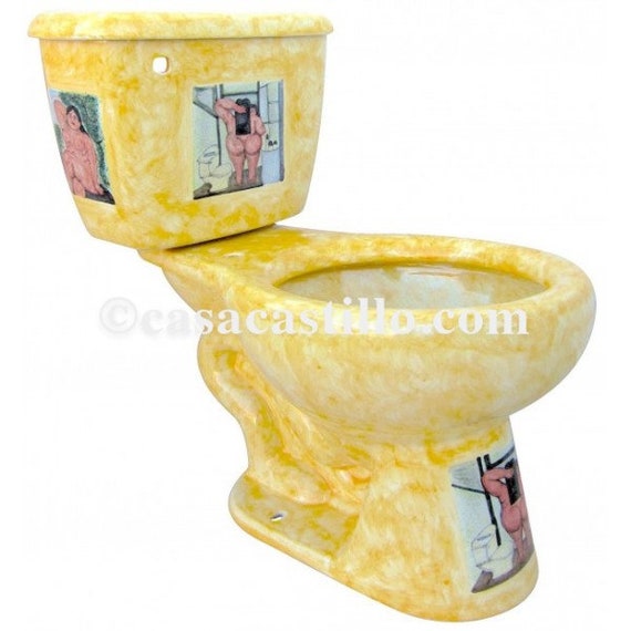 Mexican Talavera Ceramic Toilet Hand Painted Botero - Etsy