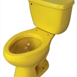 Mexican Toilet ELONGATED Comfort Height Hand Painted - Yellow Strada ...