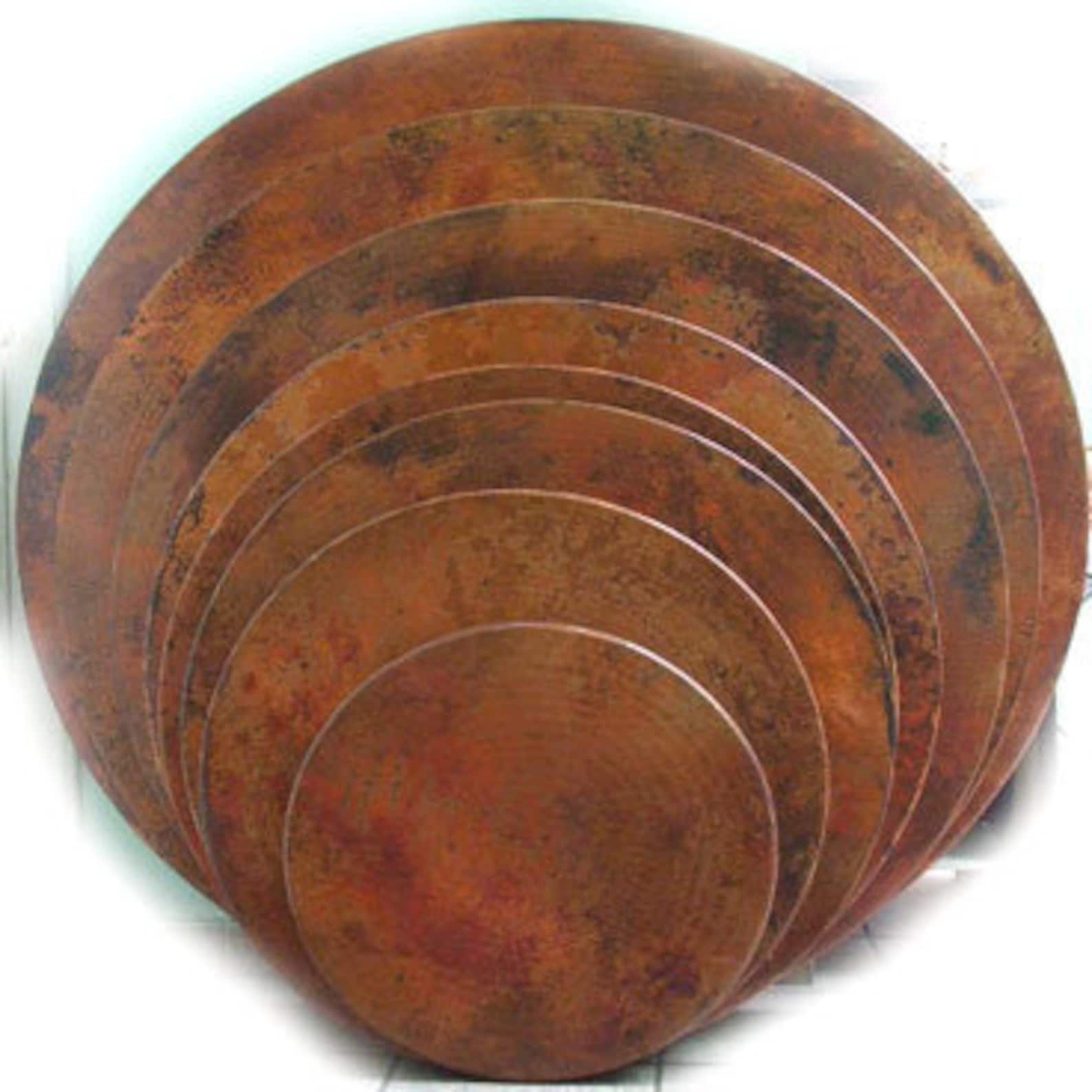 Hammered Copper Table Top Round Select Your Size - Etsy