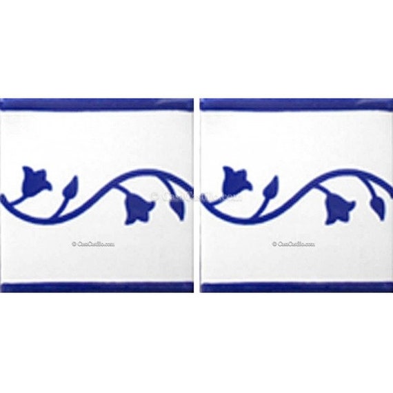 Mexican Talavera Ceramic Tiles Border Handcrafted Ronda | Etsy