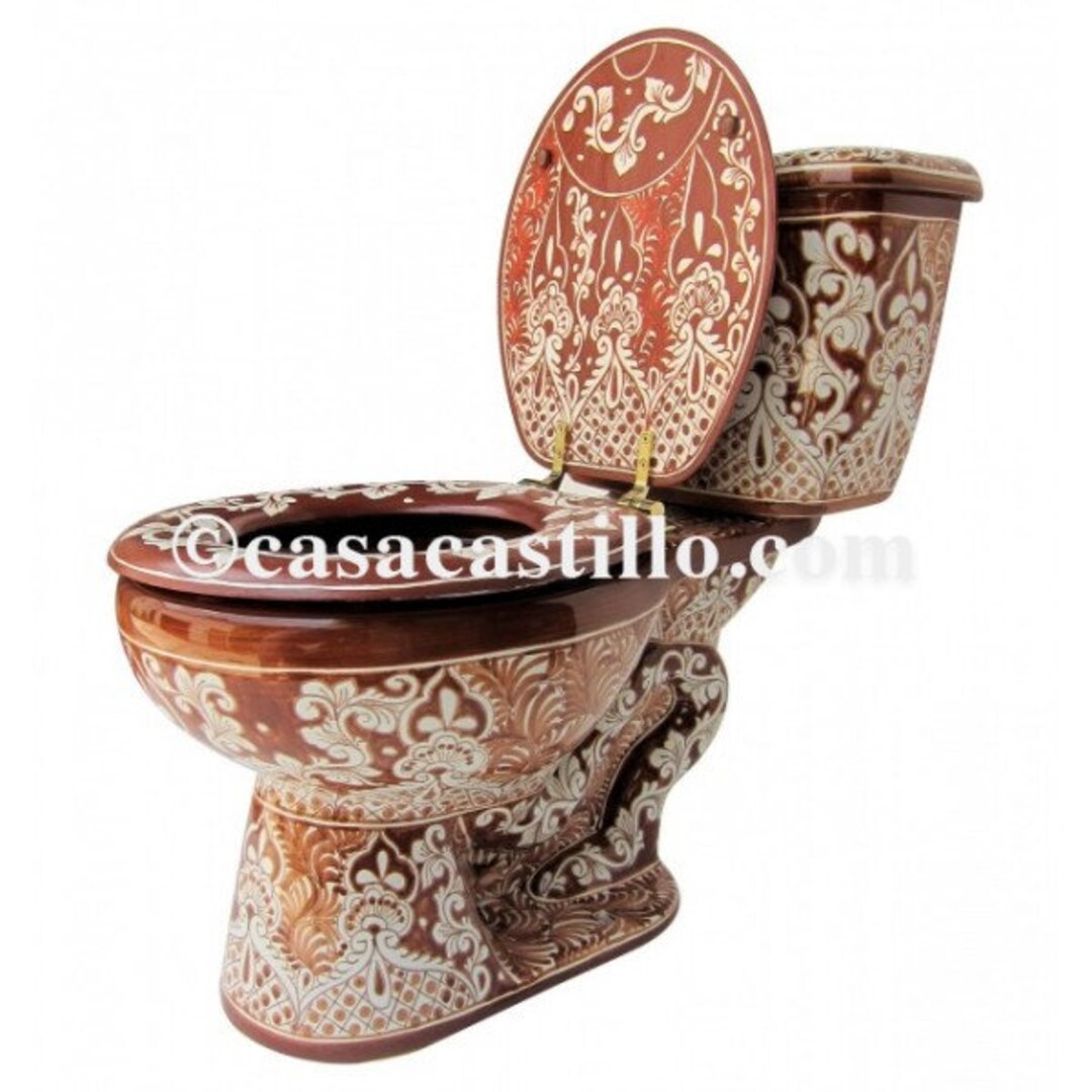 Mexican Talavera Ceramic Toilet Hand Painted Acapulco - Etsy