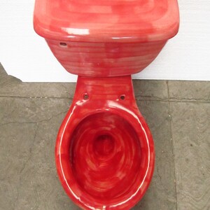 Mexican Talavera Ceramic Toilet Hand Painted -rojo Washed - - Etsy