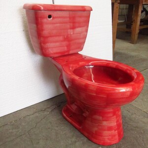 Mexican Talavera Ceramic Toilet Hand Painted -rojo Washed - - Etsy