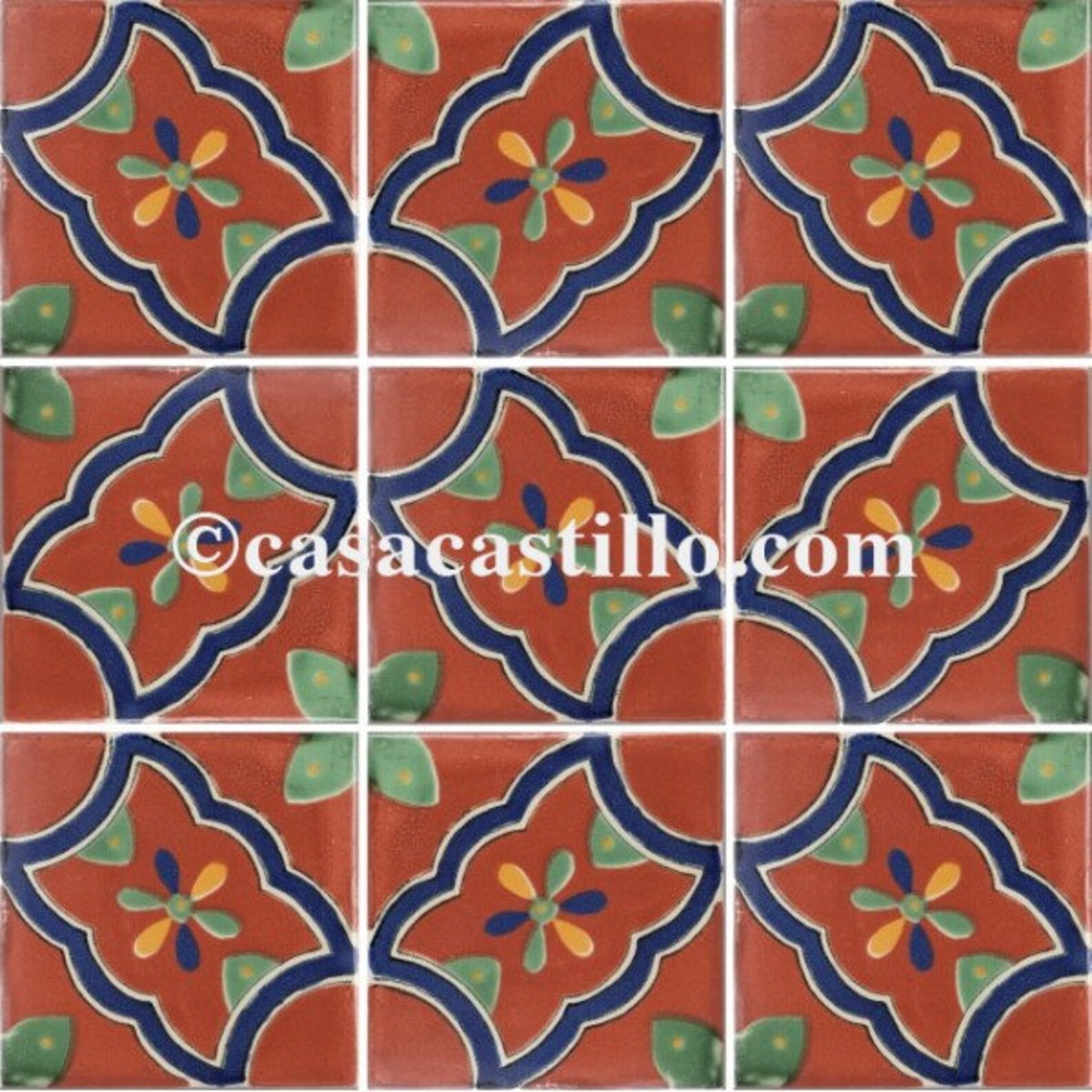 Mexican Talavera Ceramic Tiles Barroco Handcrafted Tecate | Etsy