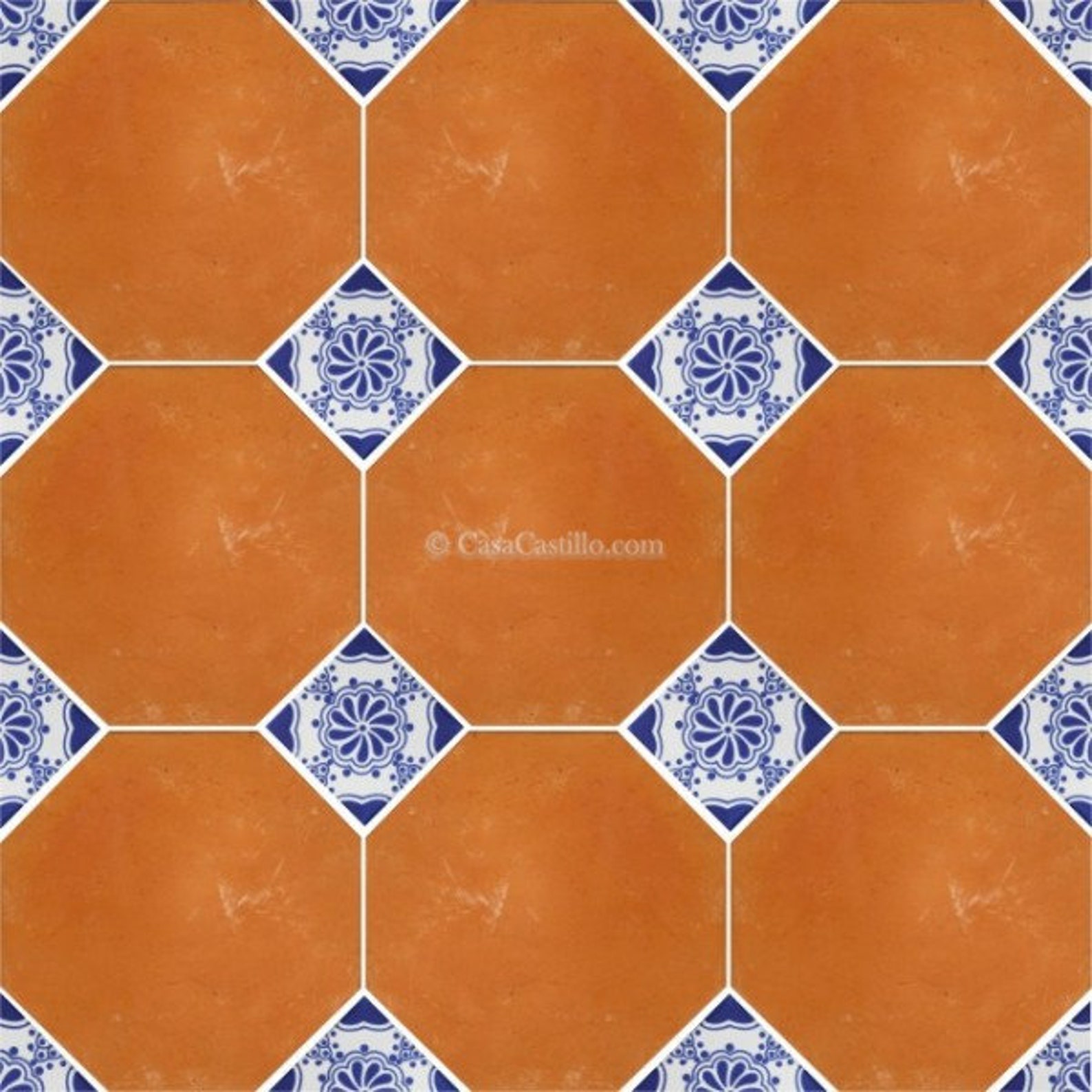 Mexican Saltillo Tiles Handcrafted Octagonal 2 Unsealed - Etsy