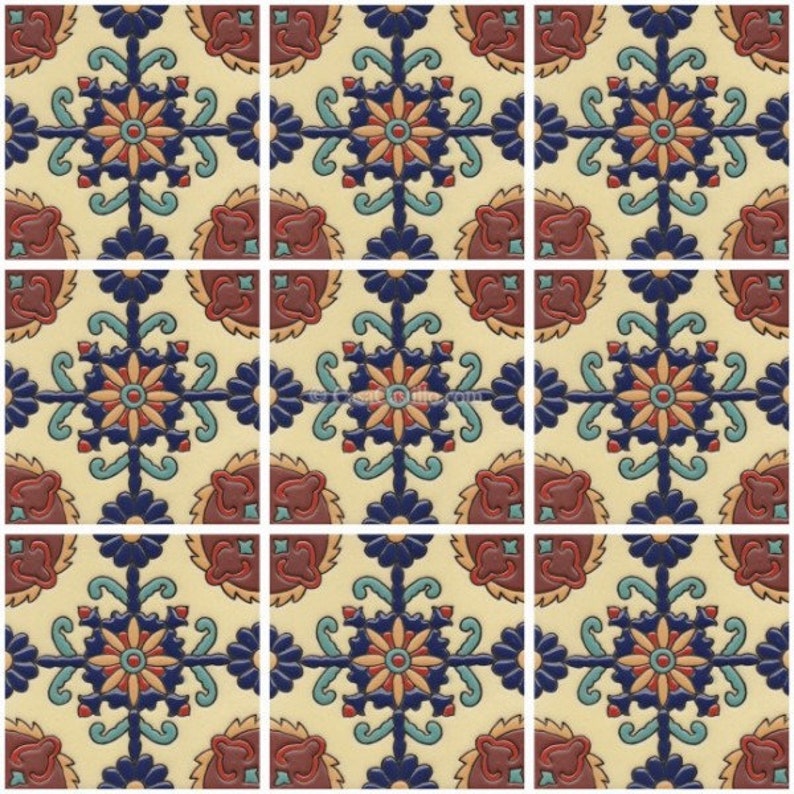 POOL TILES Mexican Talavera Ceramic Frost Proof Handcrafted | Etsy