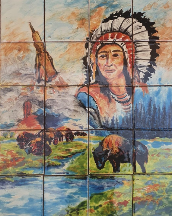 Mexican Talavera Mural HQ Mundo Apache - Etsy