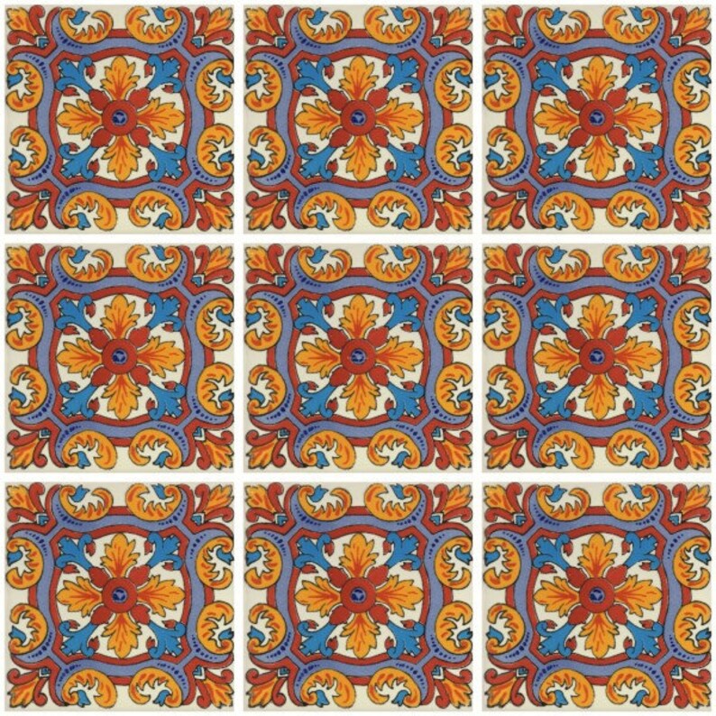 POOL TILES Mexican Talavera Ceramic Frost Proof Handcrafted - Etsy