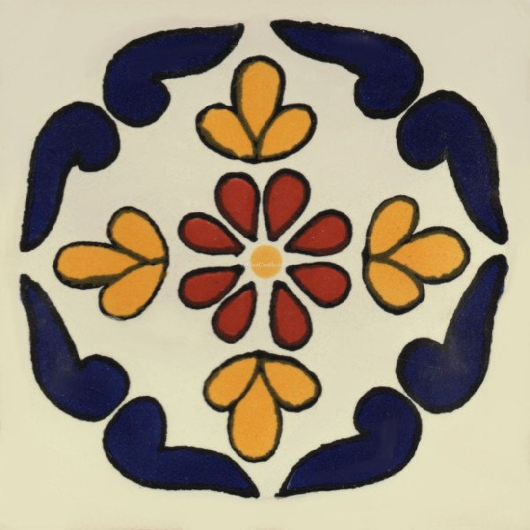 Mexican Talavera Ceramic Tiles Tradicional Handcrafted - Jalpan - (you ...