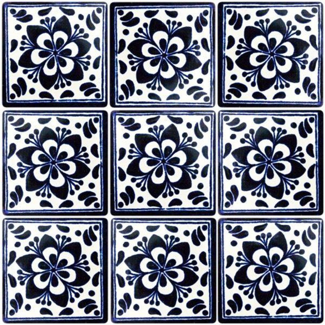 Mexican Talavera Ceramic Tiles Tradicional Handcrafted - Etsy