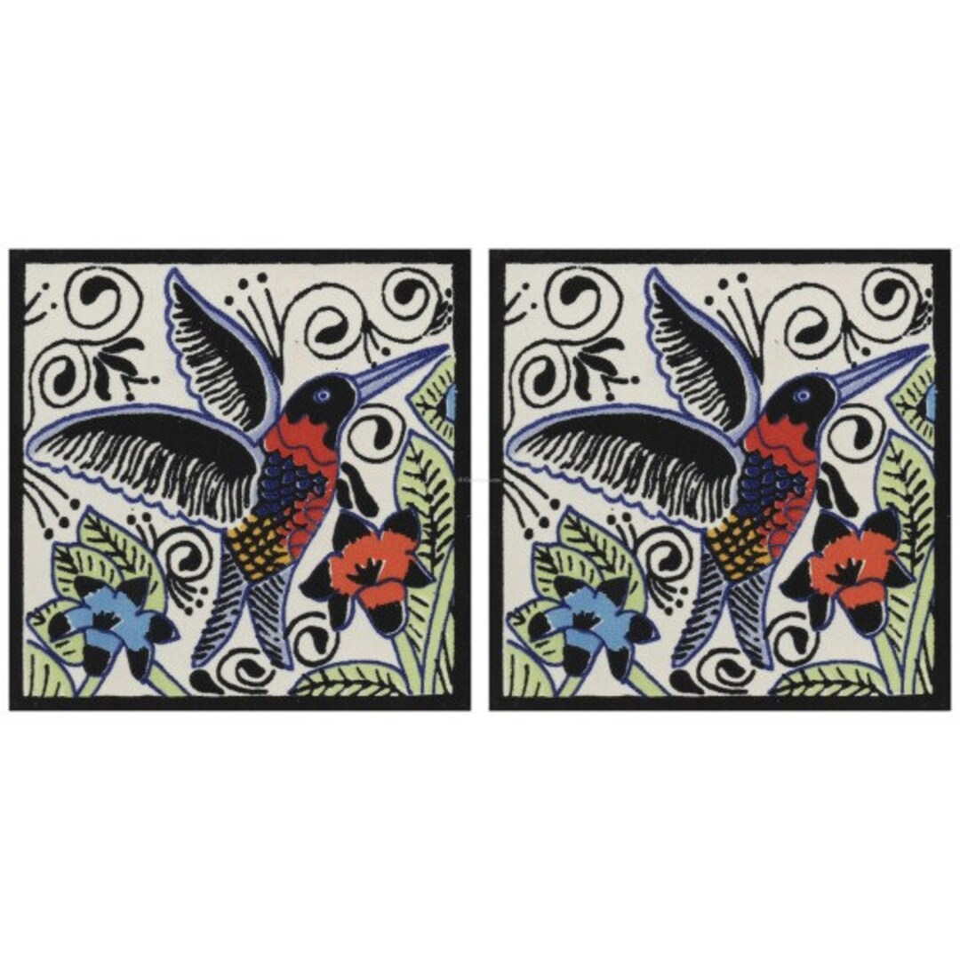 Mexican Talavera Ceramic Tiles Talavera Handcrafted - Hummingbirds ...