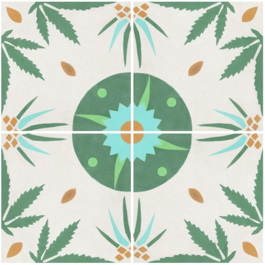 Mexican Mission Cement Tile Handcrafted 10 Sqf Cana 8x8 - Etsy