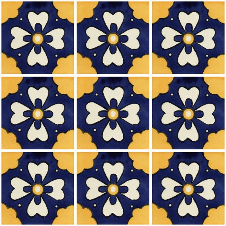 POOL TILES Mexican Talavera Ceramic Frost Proof Handcrafted - Etsy
