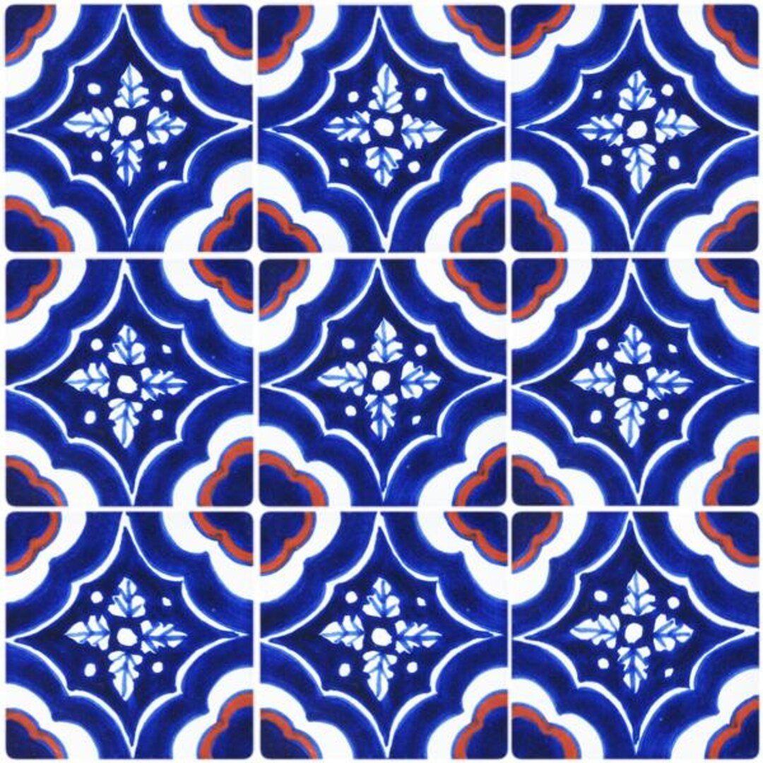 POOL TILES Mexican Talavera Ceramic Frost Proof Handcrafted Tiles ...