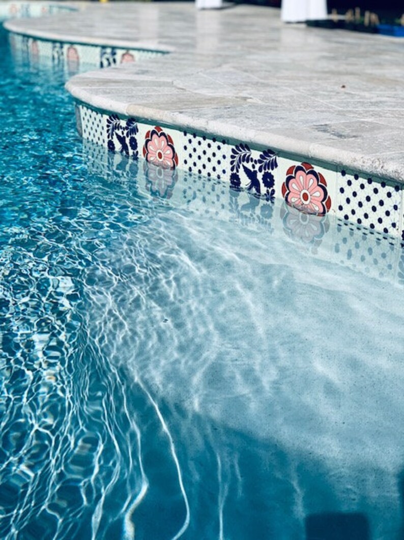 POOL TILES Mexican Talavera Ceramic Frost Proof Handcrafted | Etsy