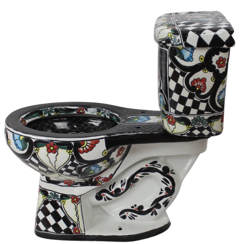 Mexican Talavera Ceramic Toilet Hand Painted - Gallardo - - Etsy
