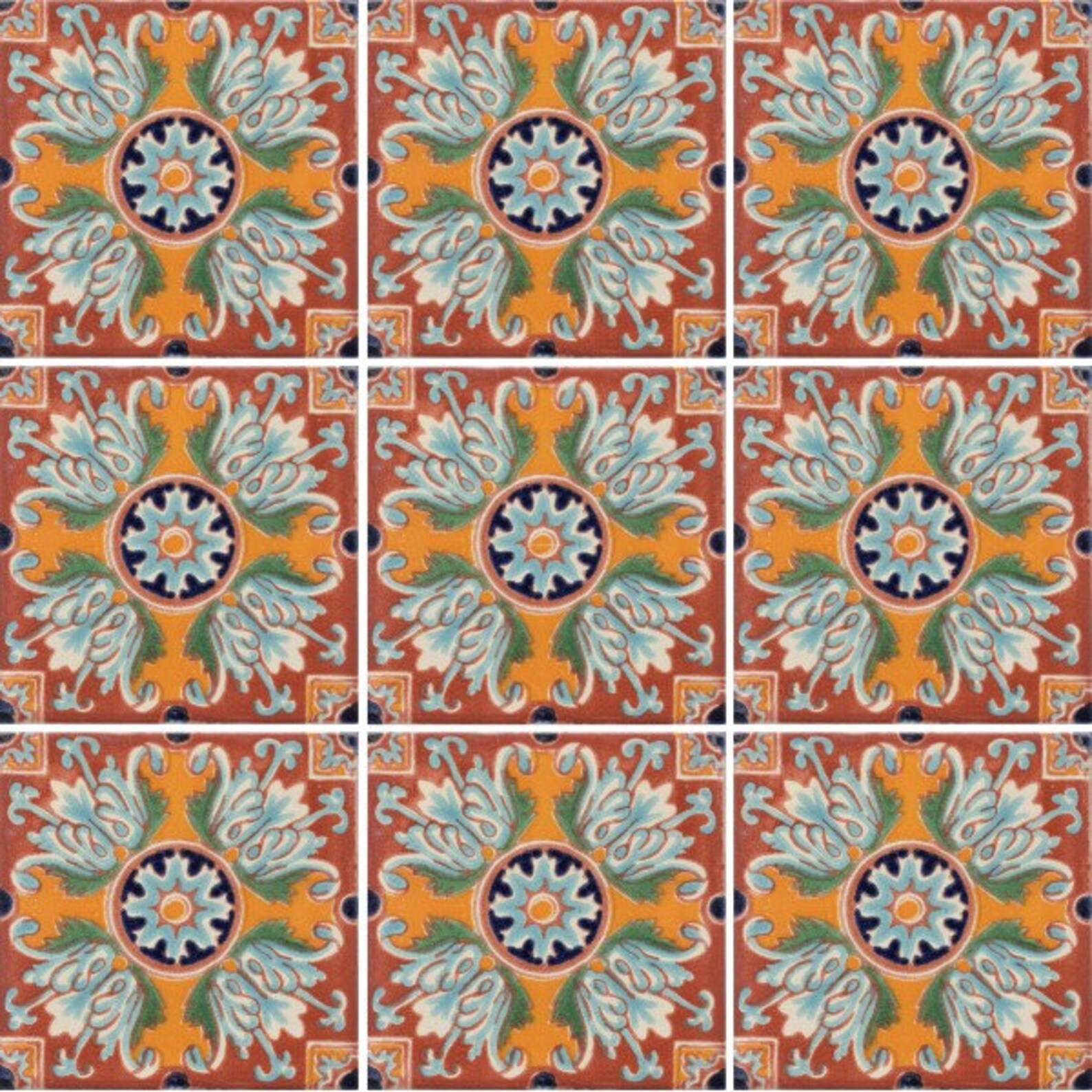 POOL TILES Mexican Talavera Ceramic Frost Proof Handcrafted - Etsy