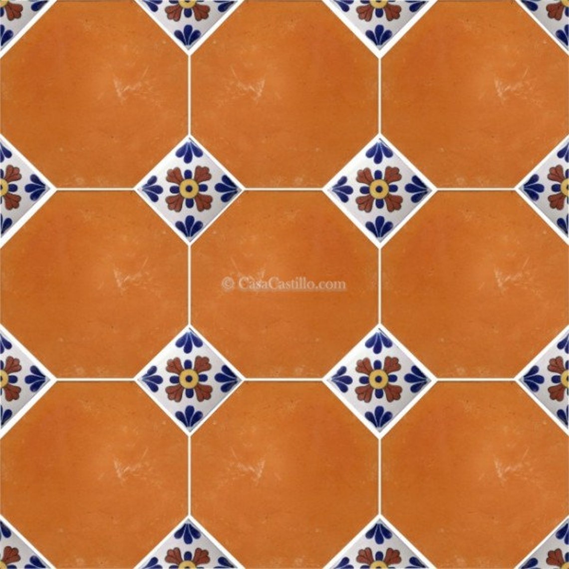 Mexican Saltillo Tiles Handcrafted Octagonal 2 Unsealed - Etsy