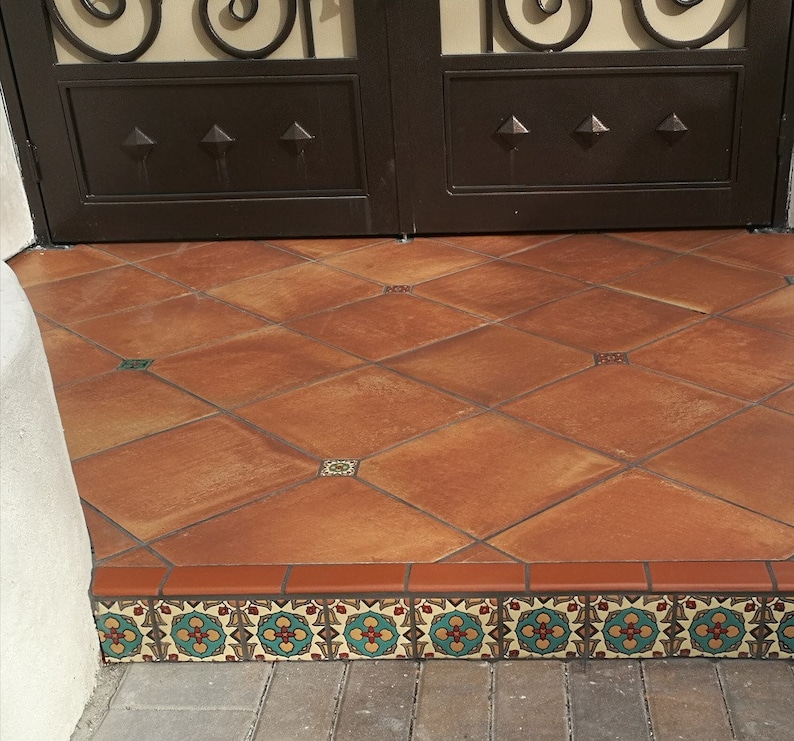Mexican Saltillo Tiles Handcrafted Square Unsealed - Etsy