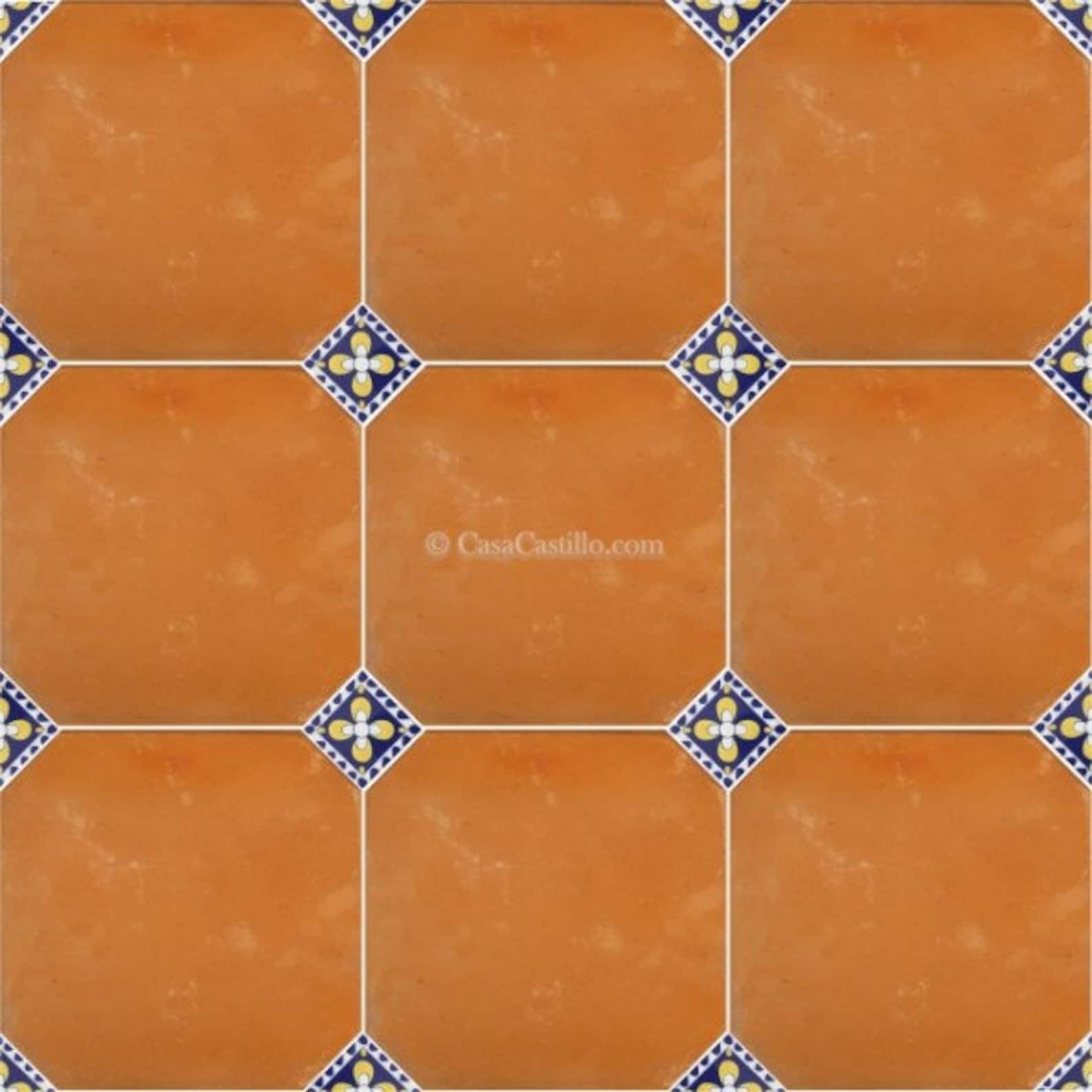 Mexican Saltillo Tiles Handcrafted Octagonal 1 Unsealed - Etsy