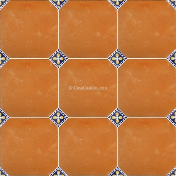 Mexican Saltillo Tiles Handcrafted - Octagonal 1 Unsealed - - Etsy