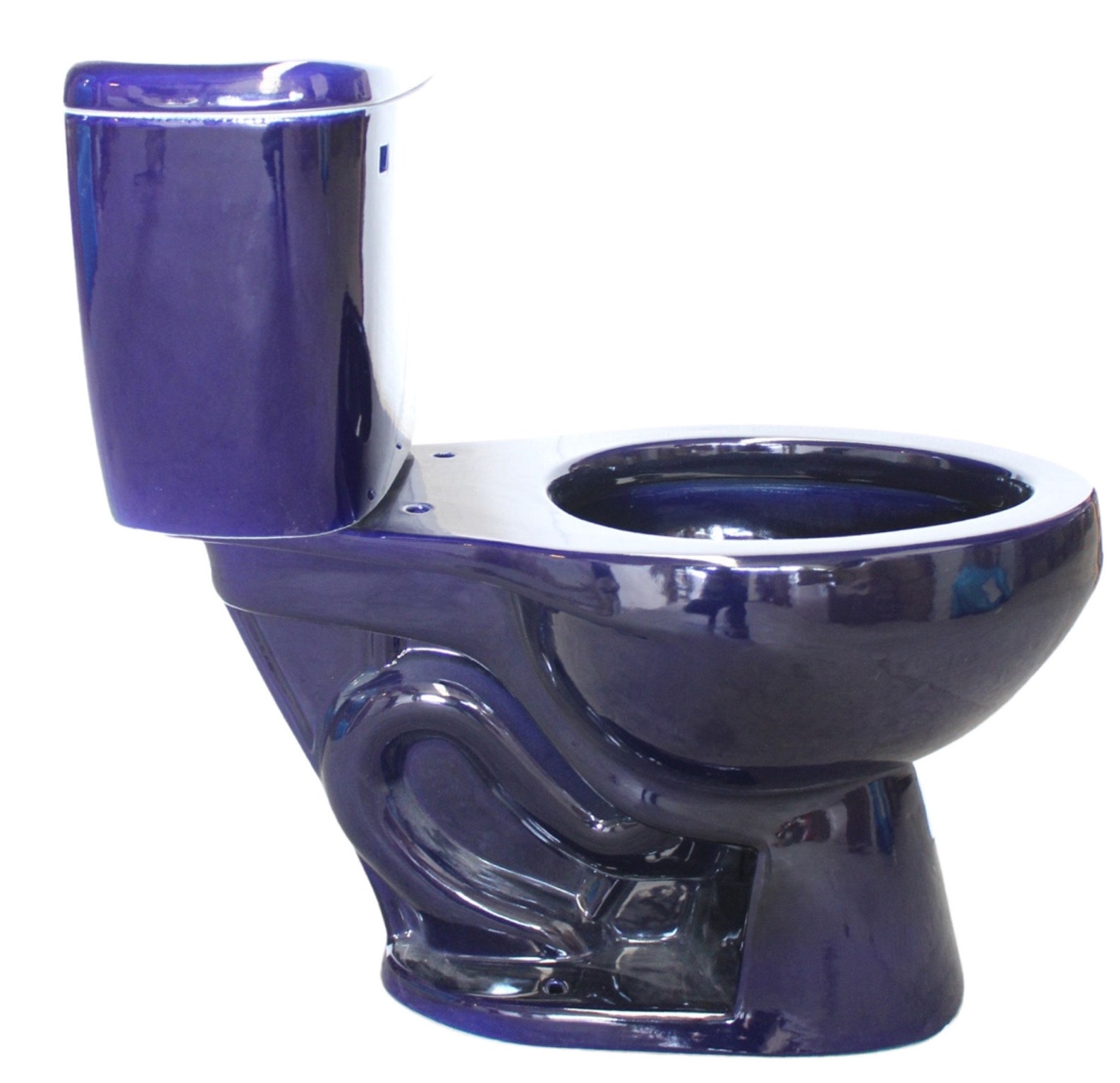 Mexican Toilet ELONGATED Comfort Height Hand Painted - Azul Cobalto ...