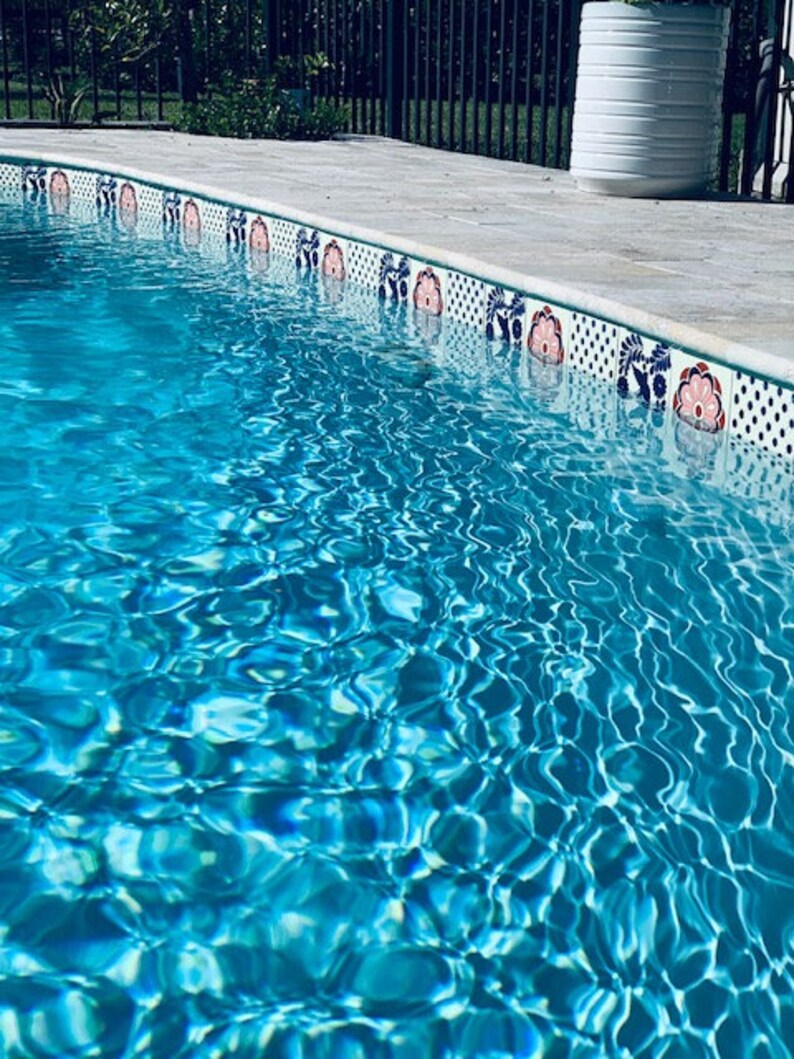 POOL TILES Mexican Talavera Ceramic Frost Proof Handcrafted - Etsy