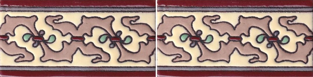 Ceramic High Relief Border Tiles Handcrafted - López - (you Select the ...