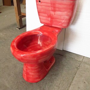Mexican Talavera Ceramic Toilet Hand Painted -rojo Washed - - Etsy