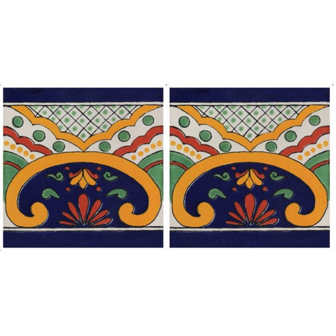 Mexican Talavera Ceramic Tiles Border Handcrafted Saucillo you Select ...