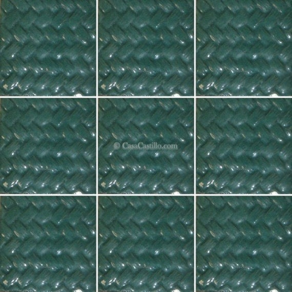 Mexican Talavera Ceramic Tiles Handcrafted Green Trends - Etsy