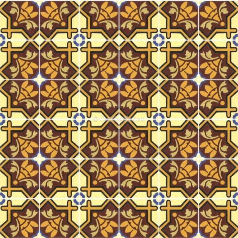 Mexican Mission Cement Tile Handcrafted 10 Sqf Fancy - Etsy