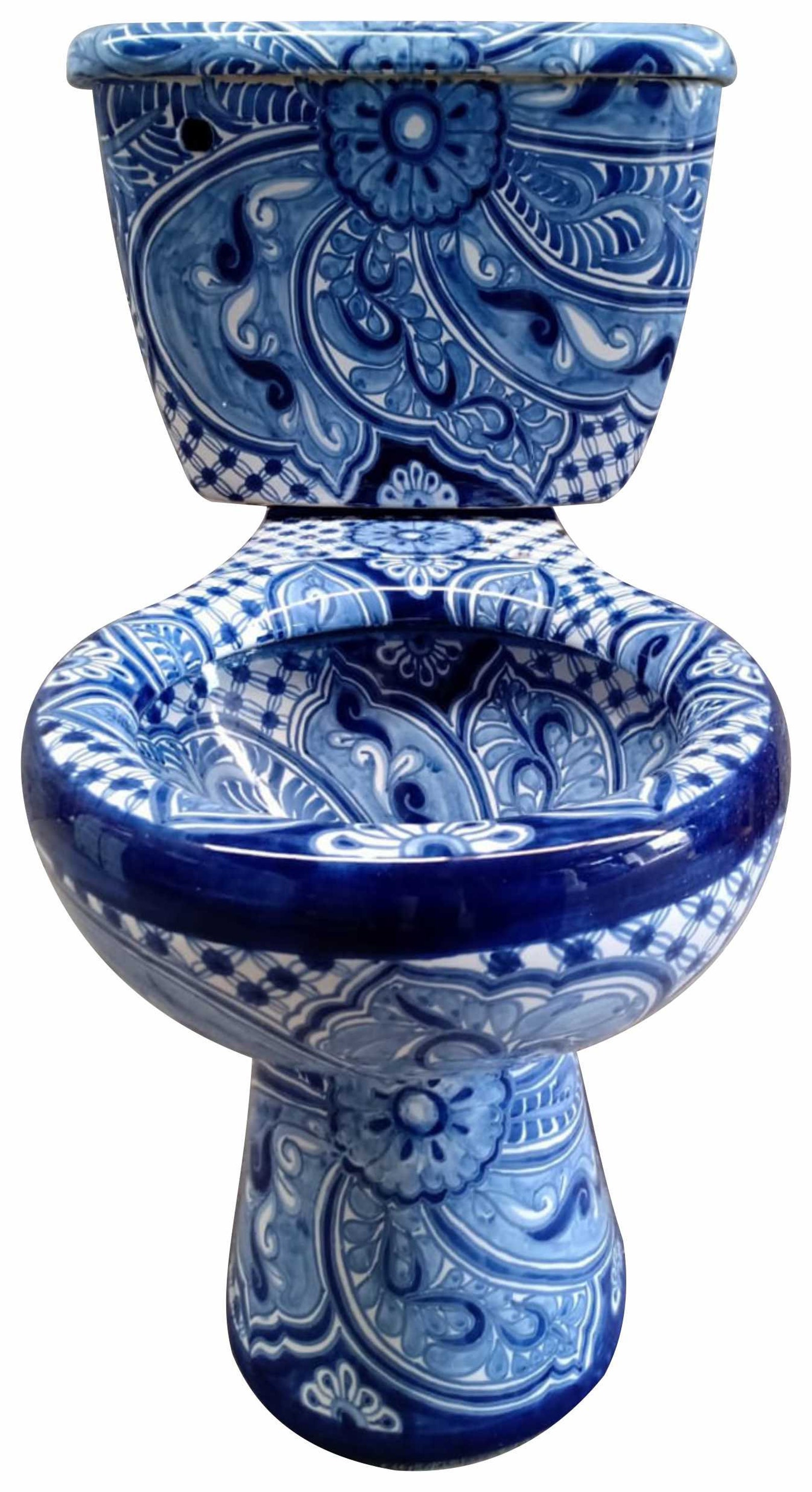 Mexican Talavera Ceramic Toilet Hand Painted Vallarta - Etsy