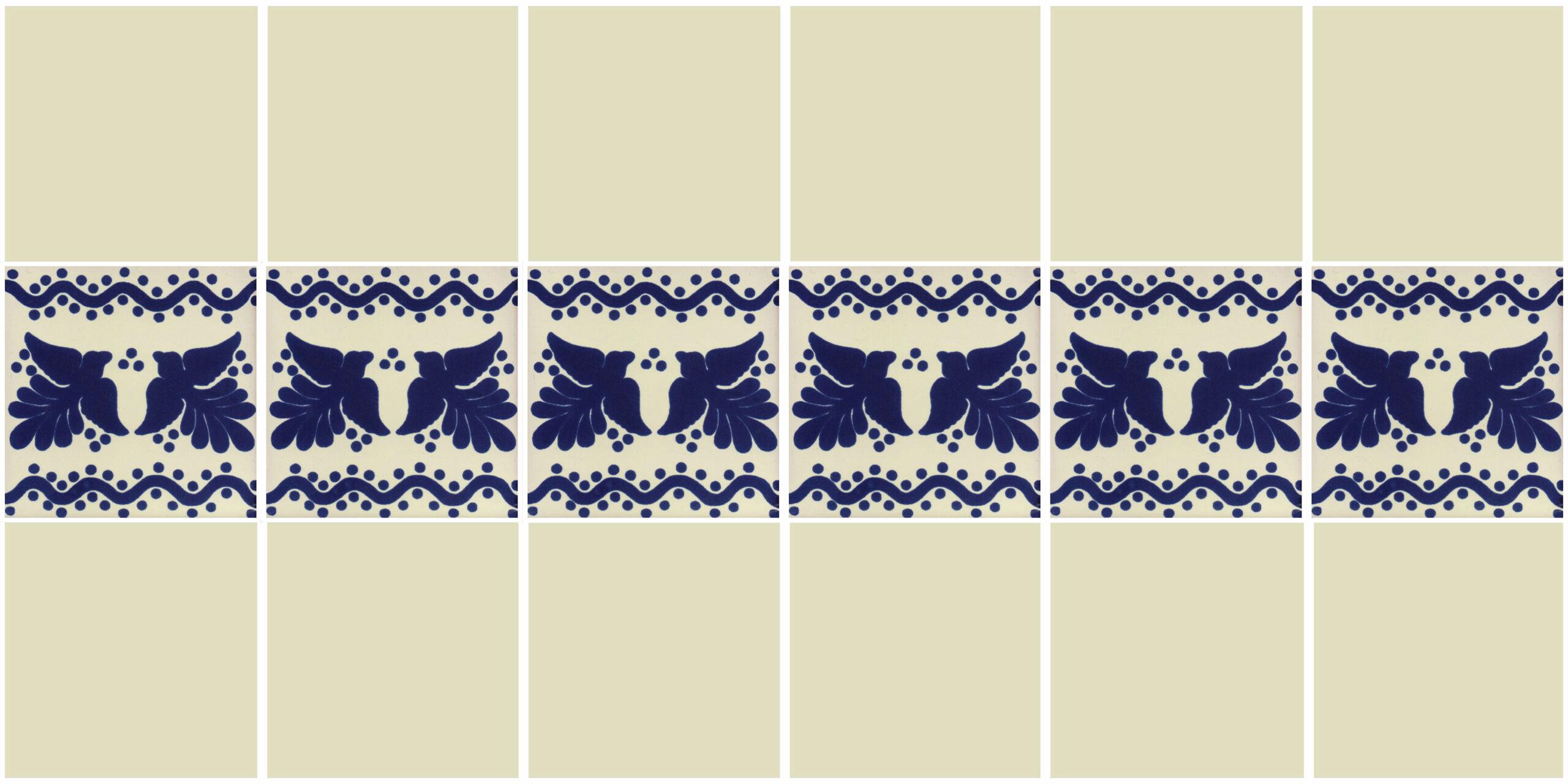 Mexican Talavera Ceramic Tiles Border Handcrafted - Ledesma - (you ...