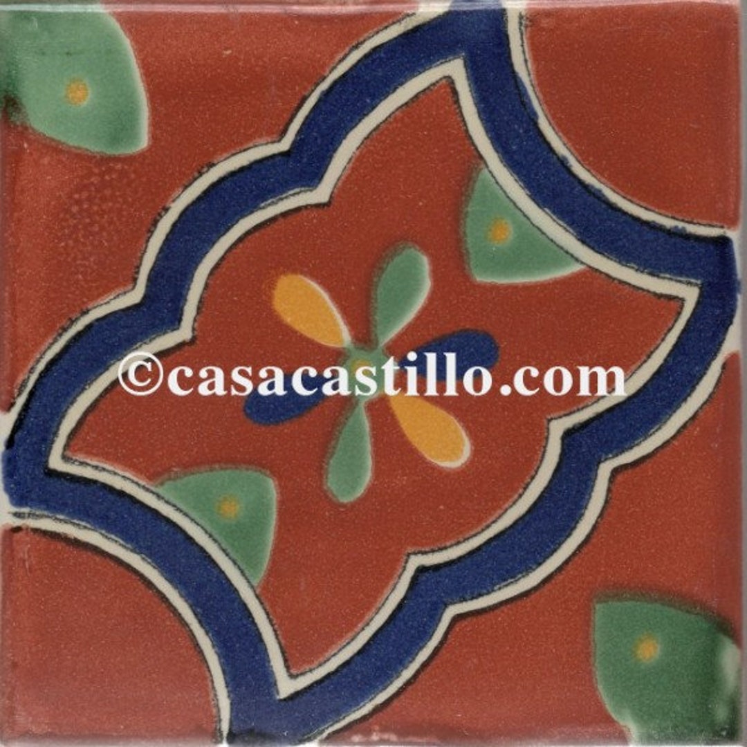 Mexican Talavera Ceramic Tiles Barroco Handcrafted Tecate - Etsy